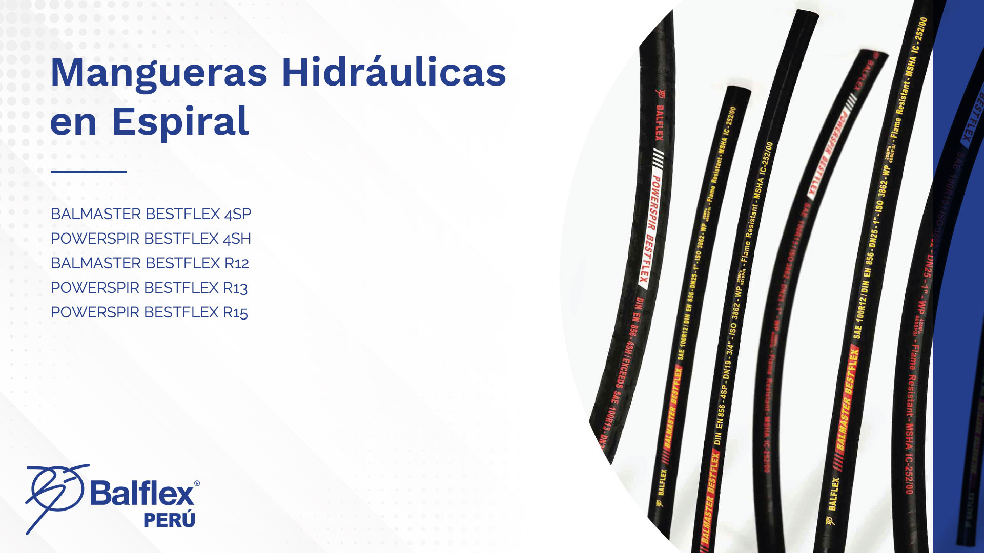 Fabricadas en caucho con refuerzo de espiral acerado. Para presiones ...